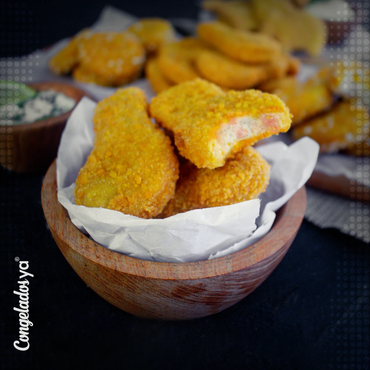 Patitas de Pollo con Jamon y Queso